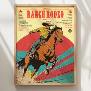 Ranch Rodeo Poster: Jacksonville Texas Cowboy Print - Etsy