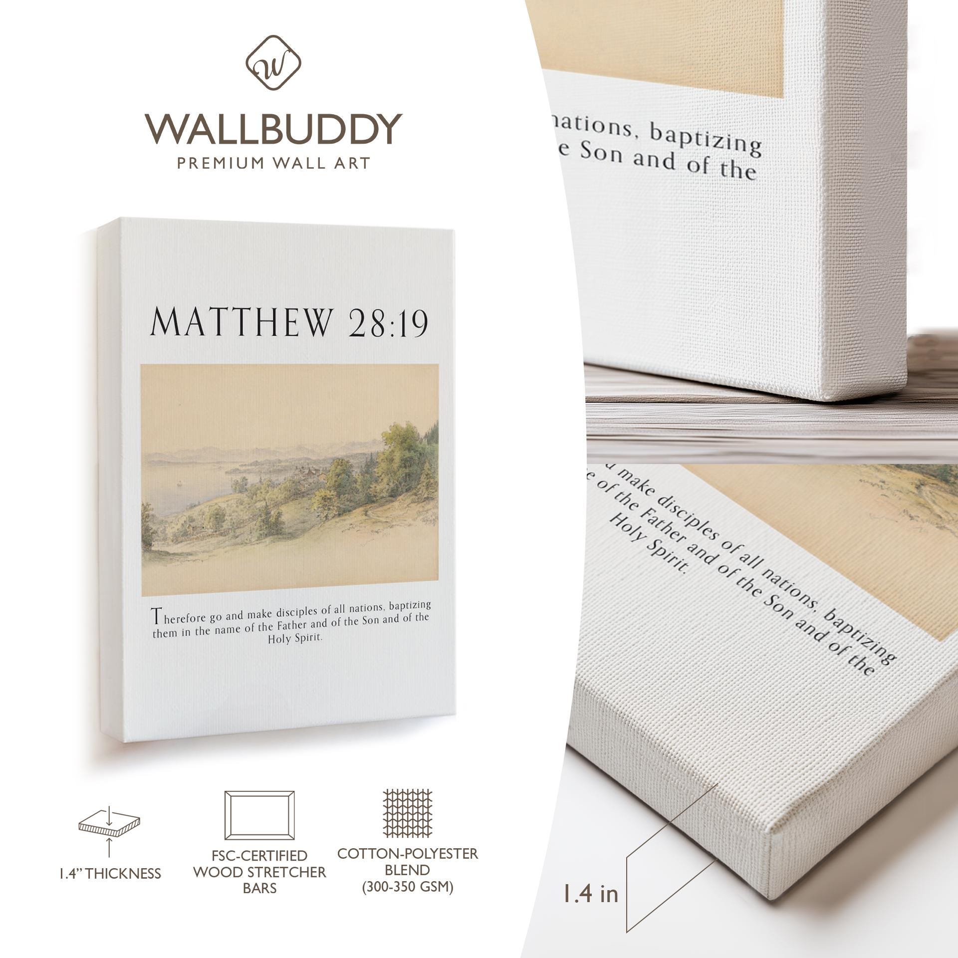Matthew 28:19-20 Bible Verse Wall Art - Modern Christian Church Wall ...
