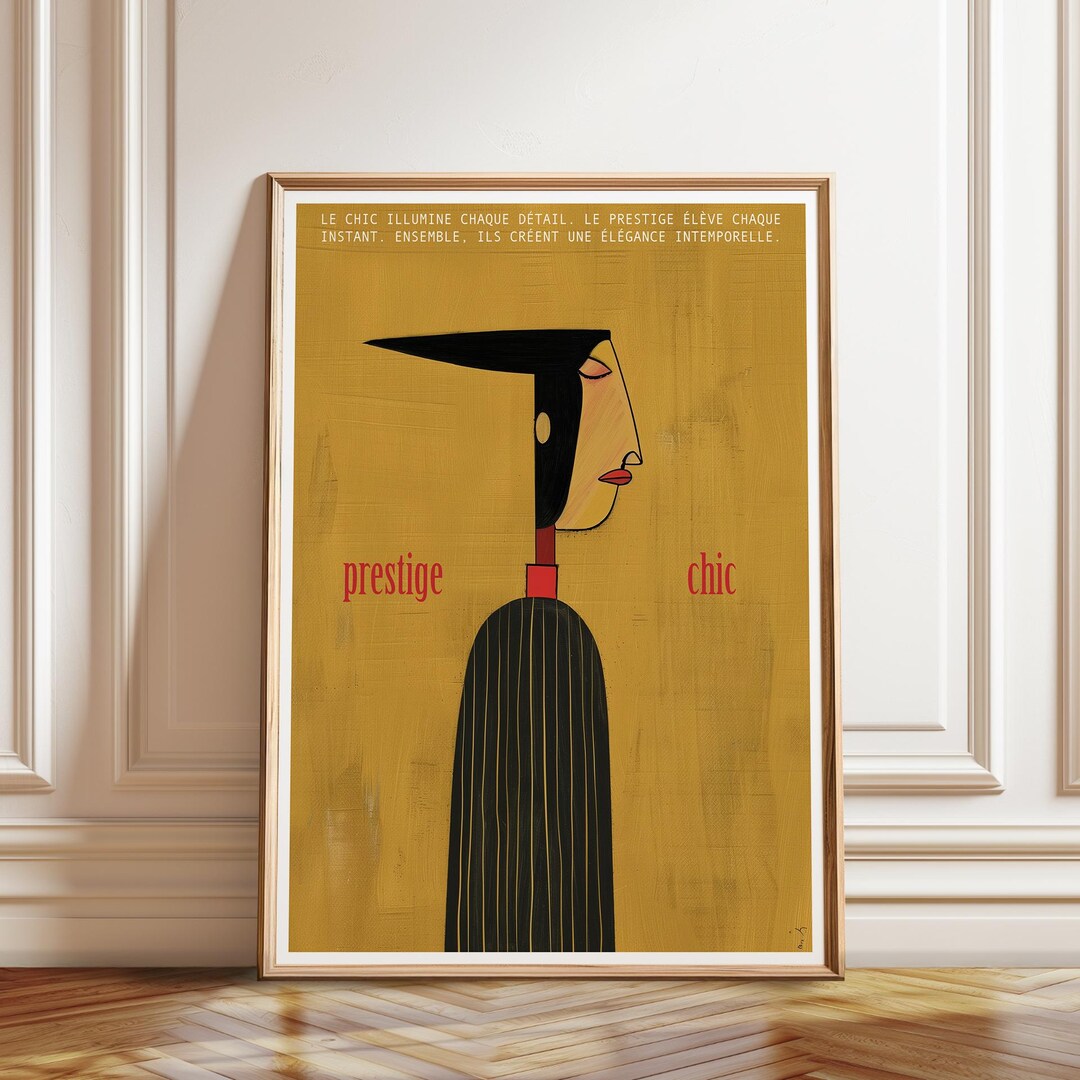 Prestige Chic Poster: Modern Abstract Woman – French Editorial Art ...