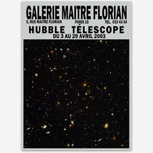 Hubble Telescope Exhibition Poster Space Poster Art - Etsy