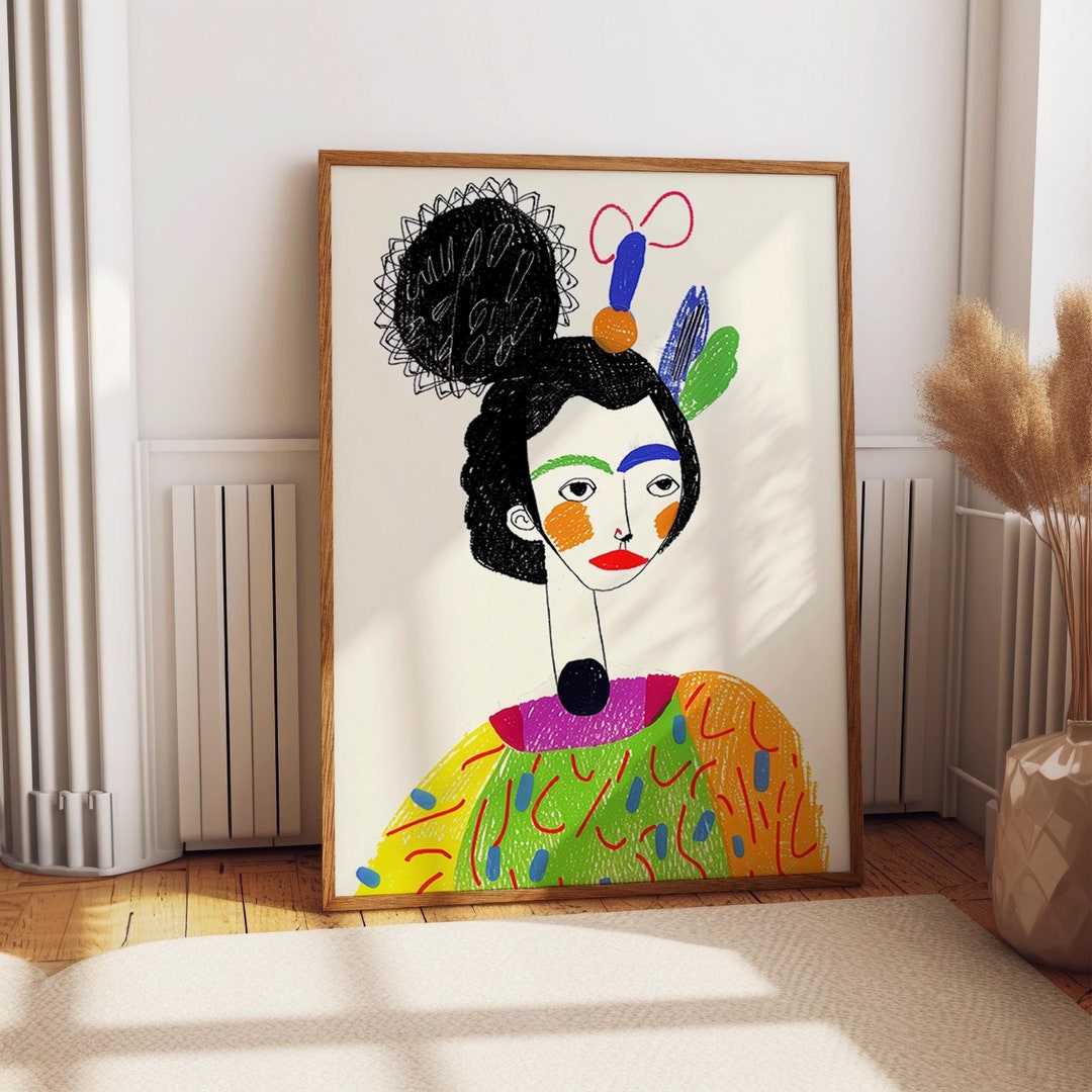 Abstract Fashion Portrait Poster - Bold and Modern Art Print Wall Art ...
