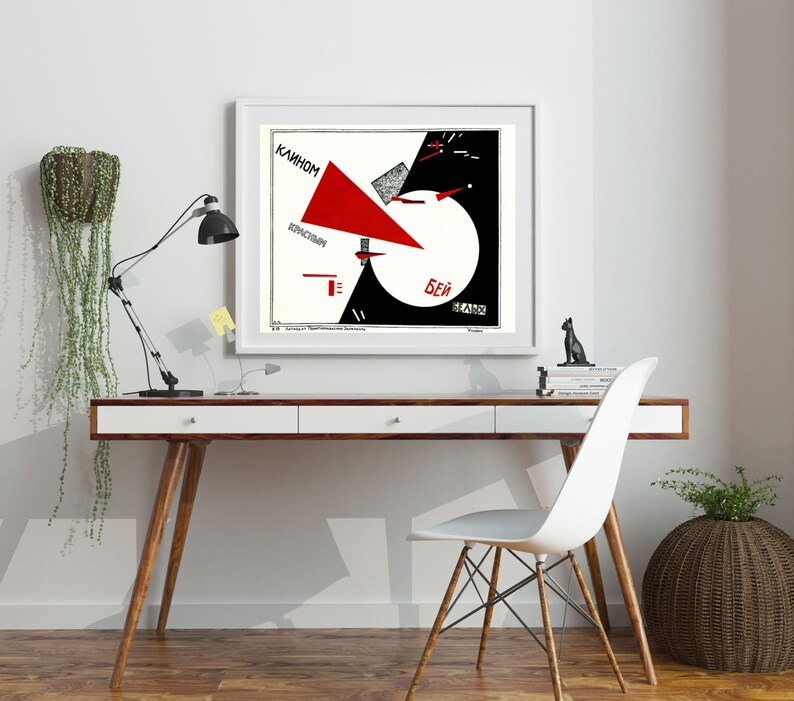 Beat The Whites With The Red Wedge Russian Propaganda Poster | Etsy