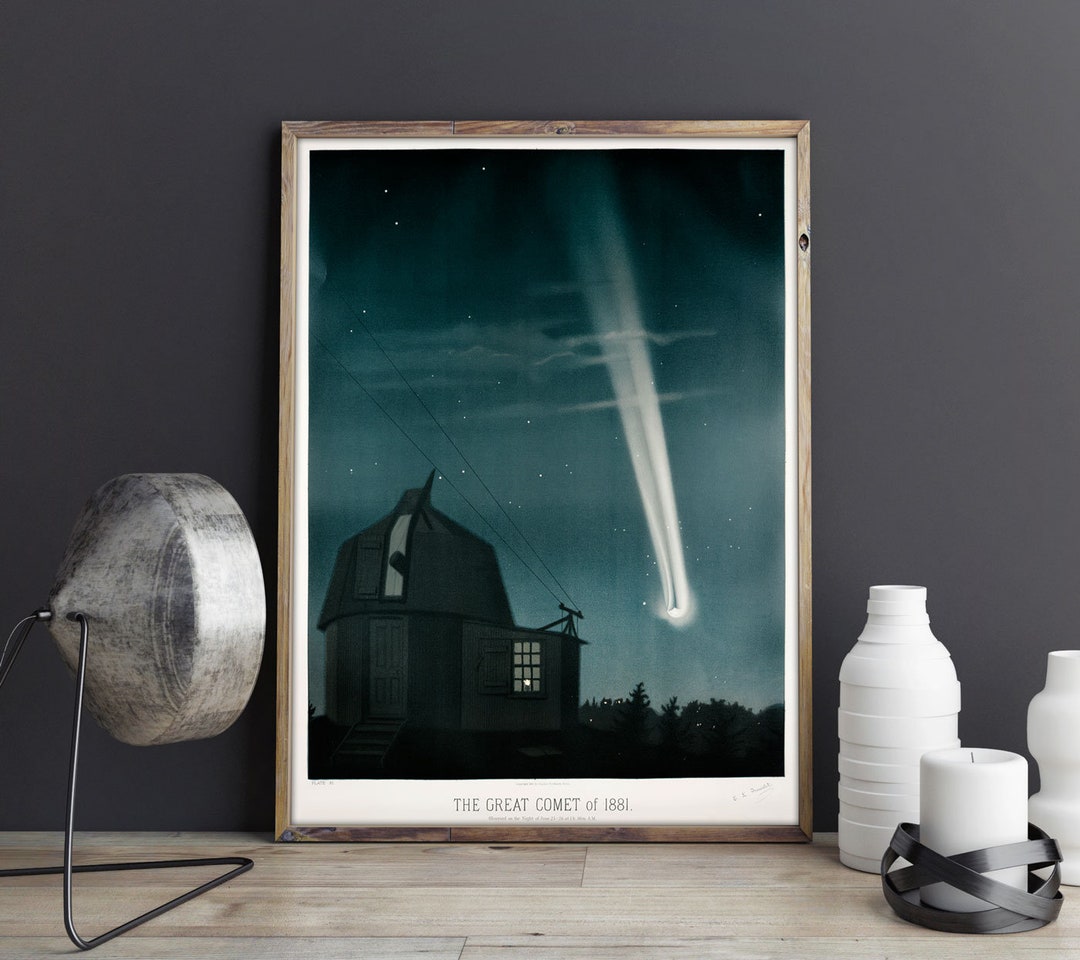 Cosmic Spectacle: the Great Comet of 1881 Trouvelot Star - Etsy