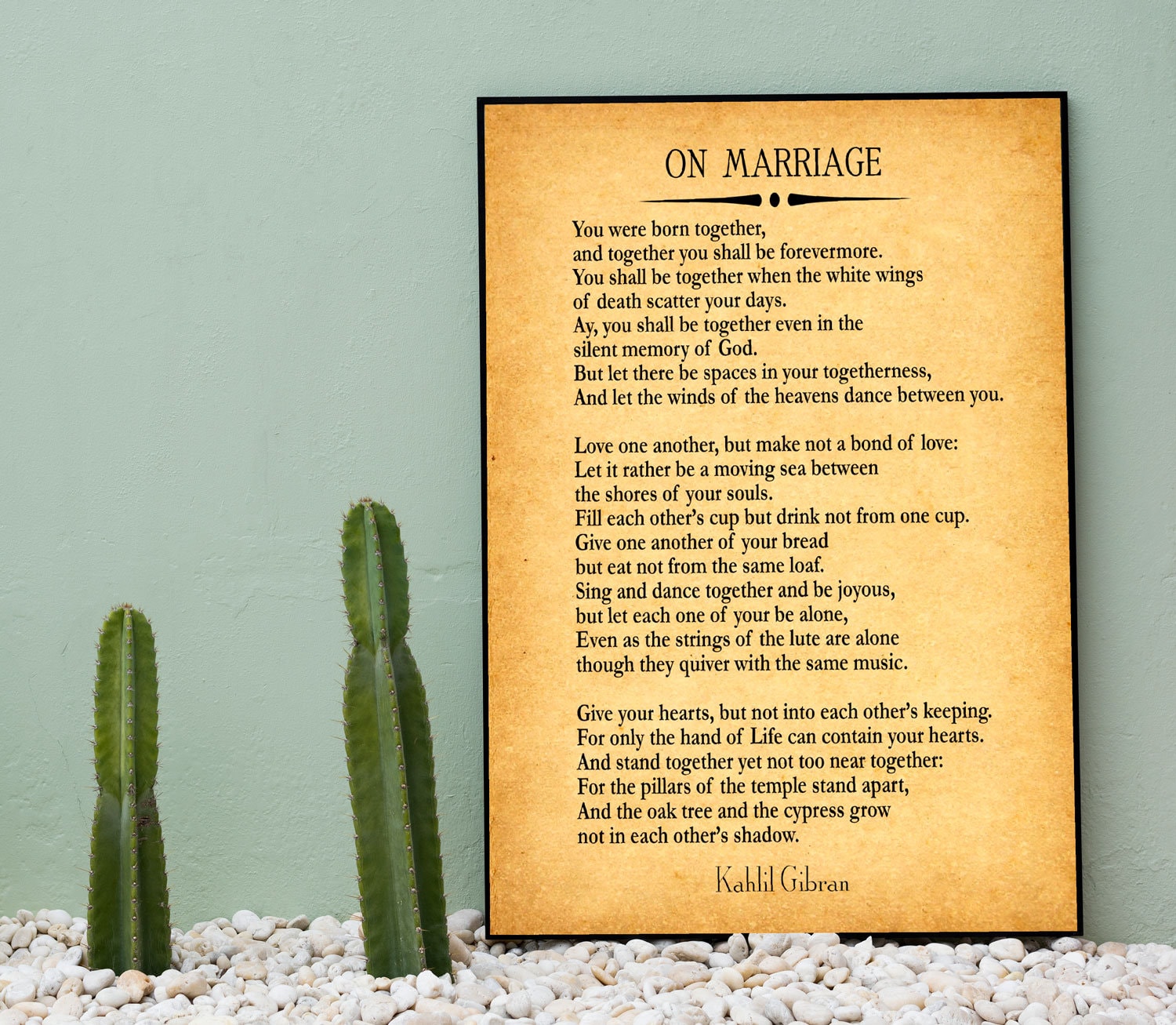 On Marriage Poem by Khalil Gibran the Prophet Print | Etsy Canada