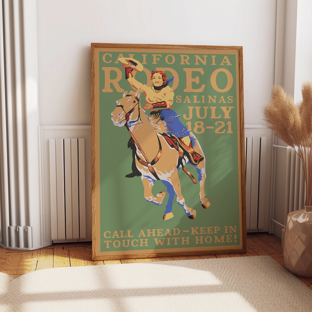 Rodeo Poster California Poster Vintage Cowboy Dekor - Etsy.de