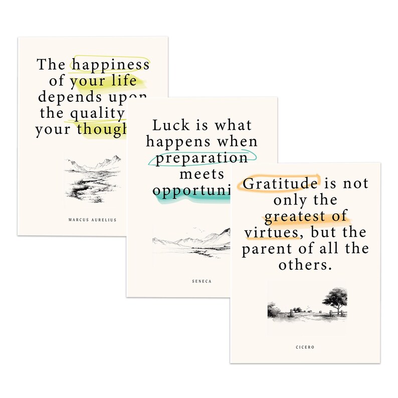 Stoic Philosophy Print Set: Marcus Aurelius, Seneca, Cicero - Etsy Israel