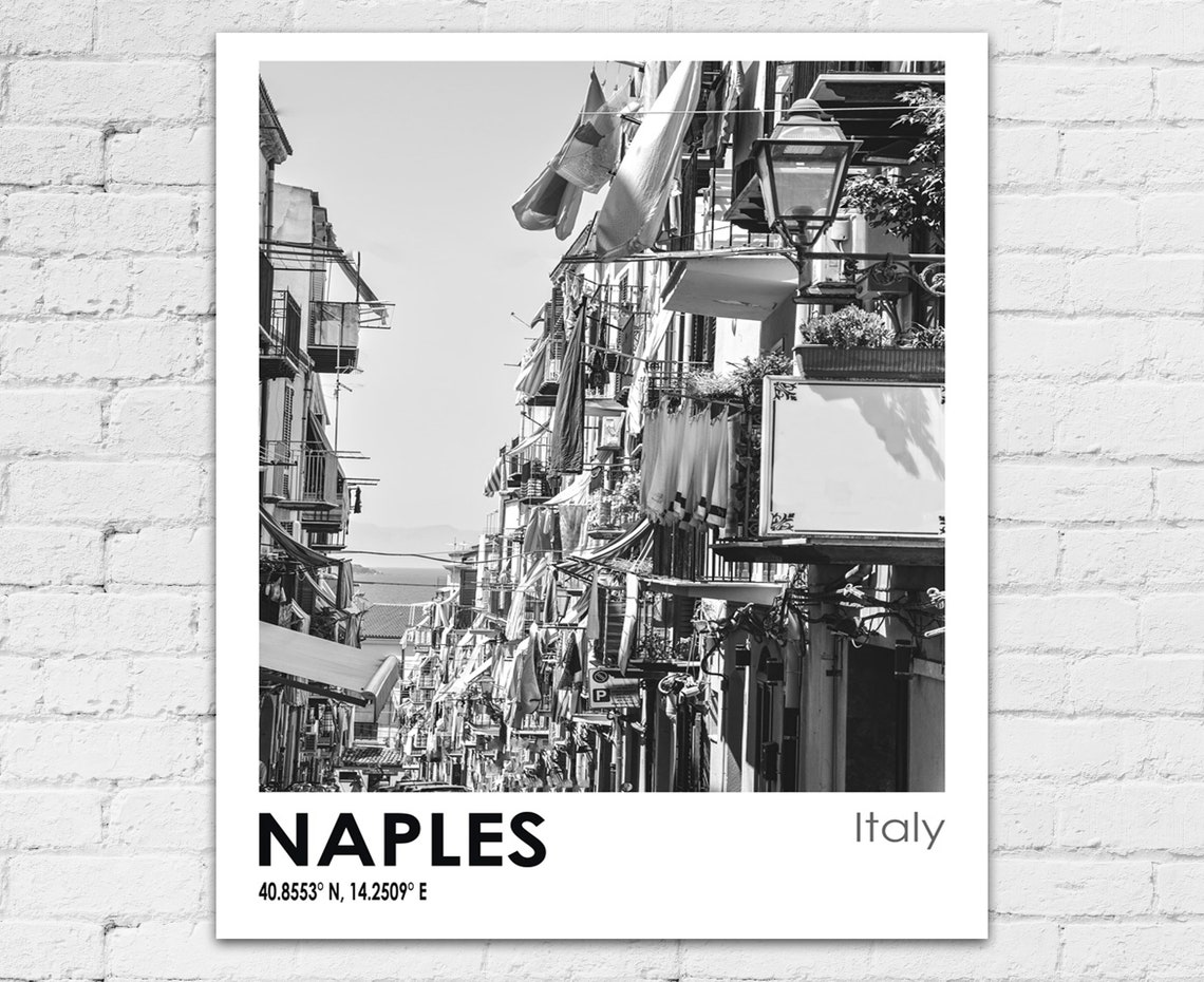 Naples Travel Poster Naples Photo Print Naples Travel Art | Etsy