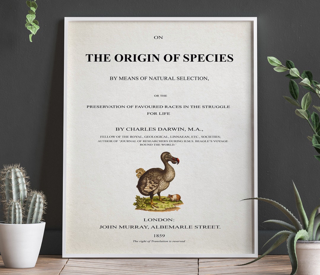 Evolution Unveiled: Stunning Charles Darwin Poster Title Page - Etsy