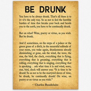 Be Drunk Poem Motivating Poem Inspiring Poem Inspirational Poem Pub ...