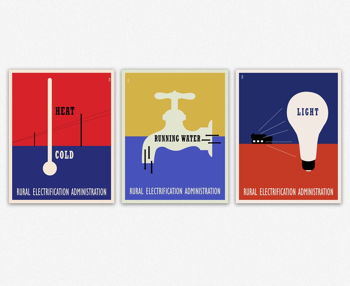 Lester Beall WPA Posters Set of 3 Graphic Design Prints - Etsy