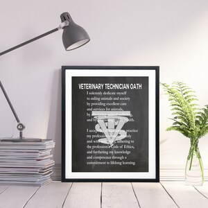 Vet Tech Gift Veterinary Technician Oath Vet Tech Gift Oath Pledge Gift for Vet Tech Gift for ...