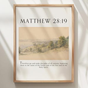 Matthew 28:19-20 Bible Verse Wall Art - Modern Christian Church Wall ...