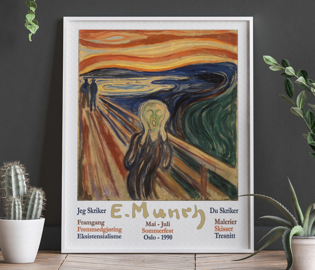 Edvard Munch the Scream Exhibition Poster Oslo 1990 - Etsy