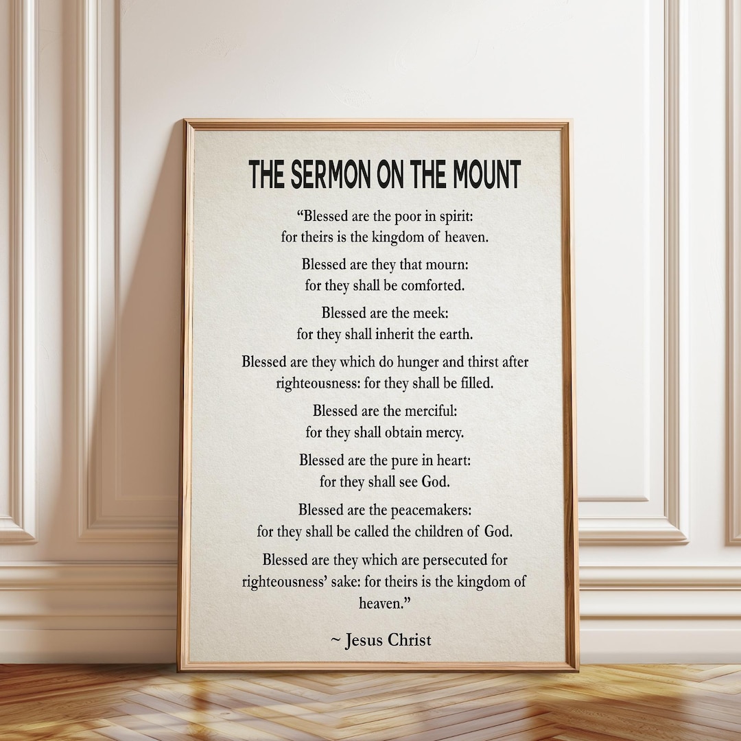 Sermon on the Mount Print: Jesus Christ, Gospel of Matthew, Christian ...