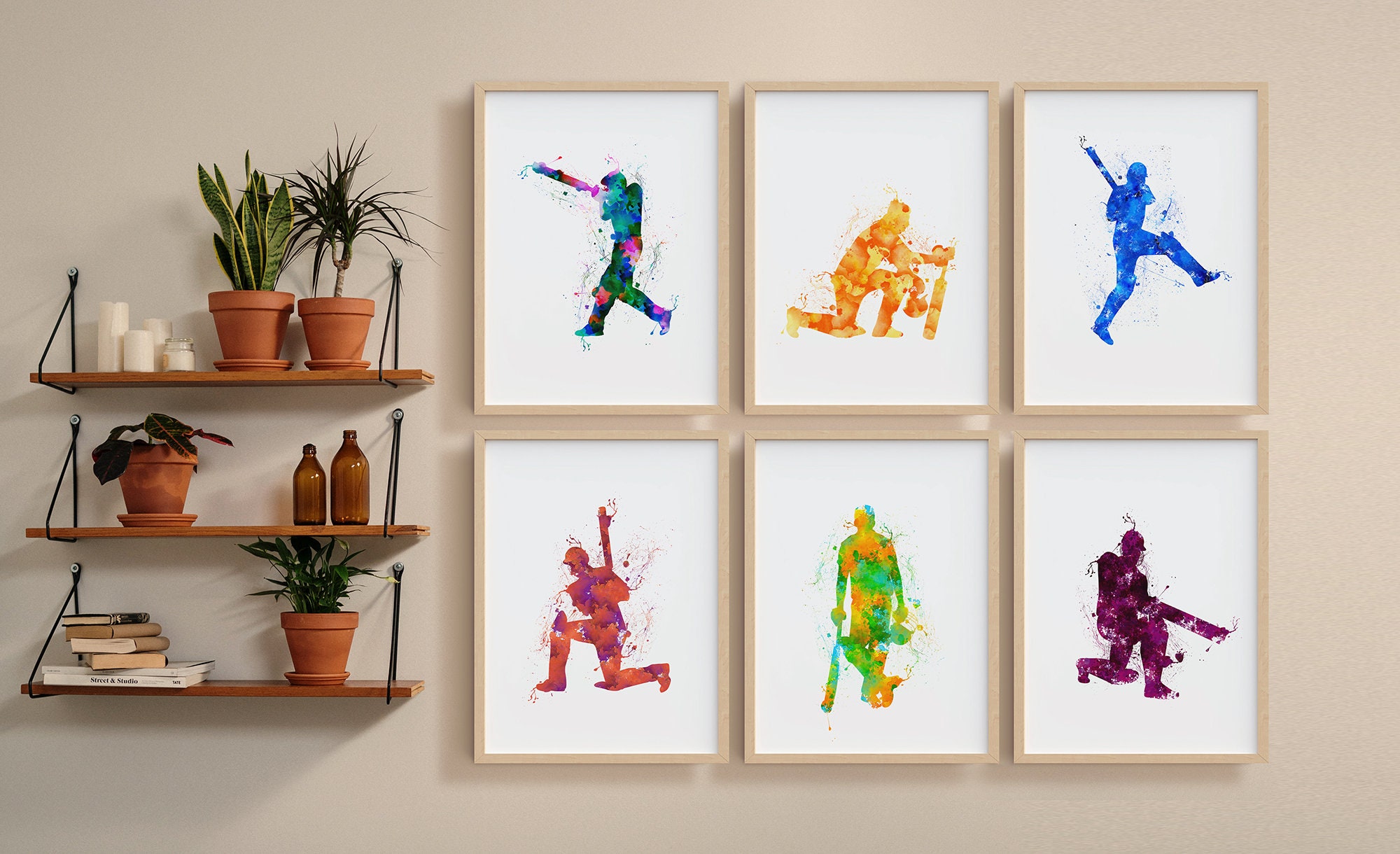 Cricket Posters Cricket Wall Art Set of 6 Modern Cricket - Etsy UK