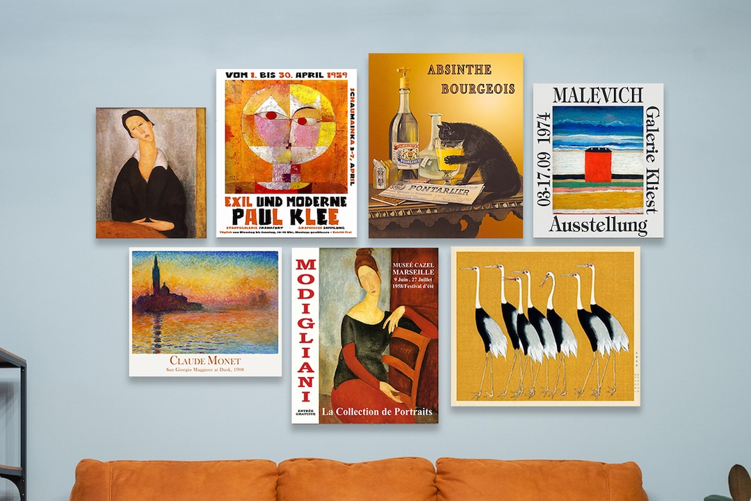 Poster Bundle Set of 7 Curated Gallery Wall Posters Gallery - Etsy