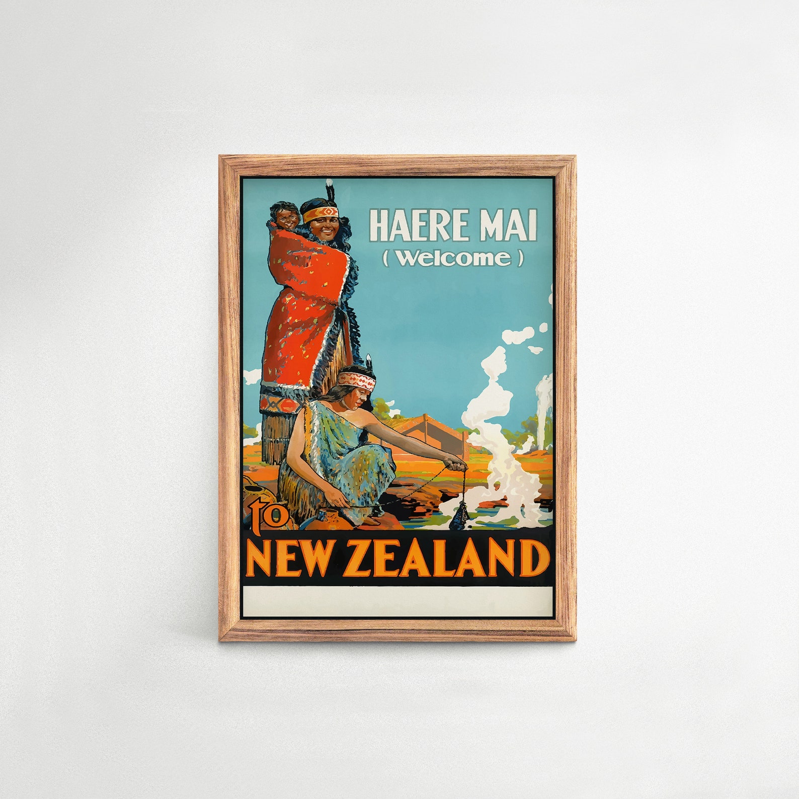 New Zealand Travel Poster New Zealand Travel Print | Etsy