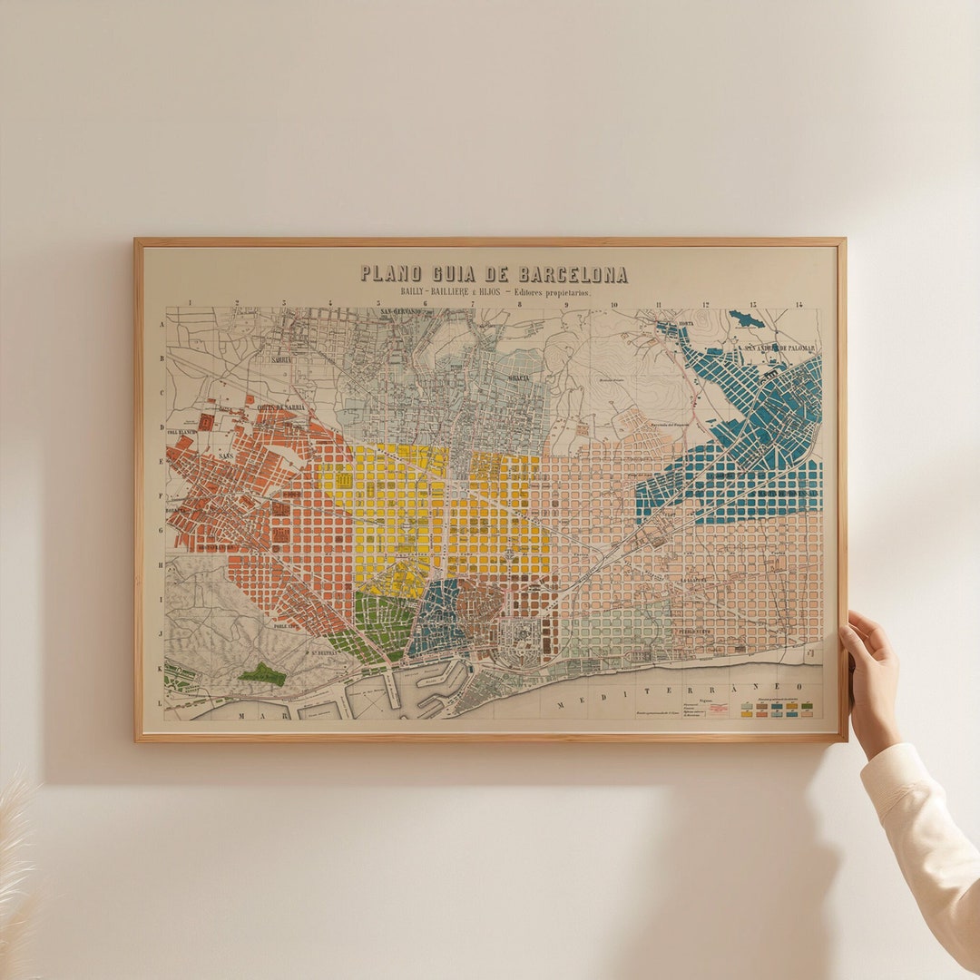 Barcelona City Guide Map - Detailed Spanish City Maps Historical Plan ...