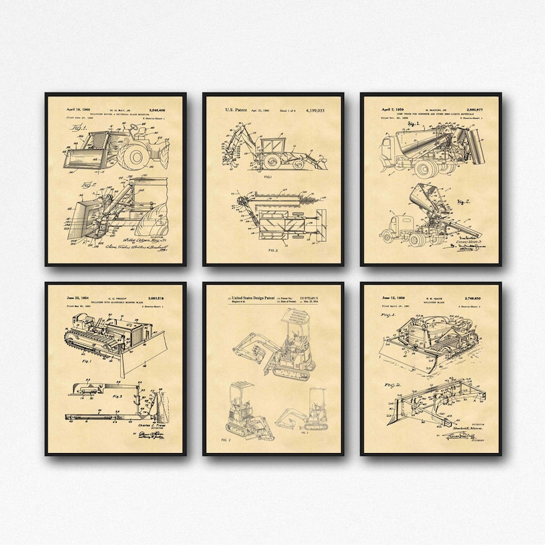 Excavator Poster Construction Poster Construction Print Trucks | Etsy