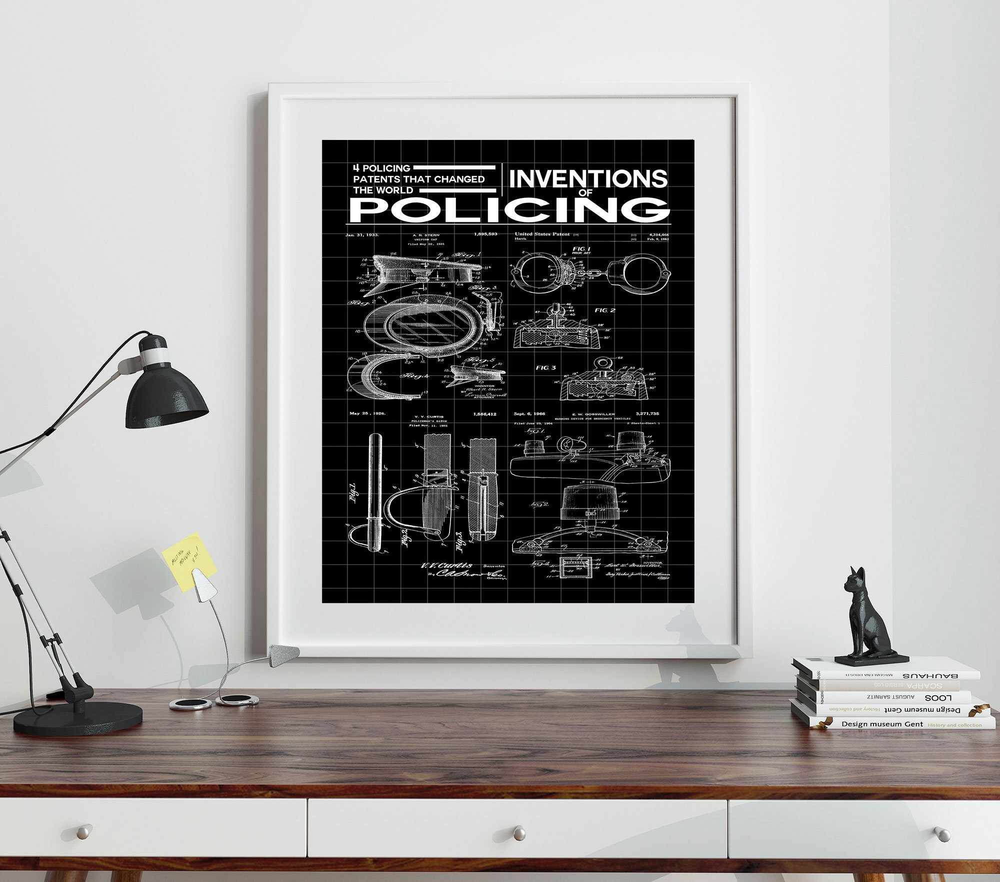 Police Gift Inventions of Policing Poster | Etsy