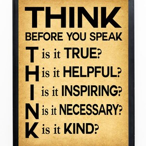 Classroom Poster Think Poster Educational Poster Classroom Print School ...