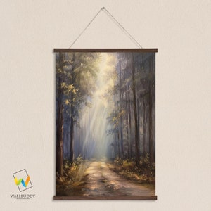 Forest Path Wall Hanging Tall Trees Nature Landscape Woodland Wall Art ...