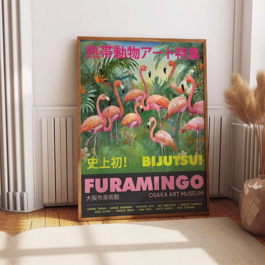 Flamingo Wall Art Stunning Pink-themed Room Decor Idea Osaka Art Museum ...