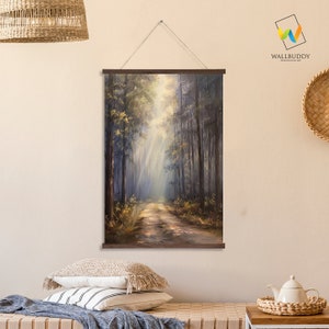 Forest Path Wall Hanging Tall Trees Nature Landscape Woodland Wall Art ...