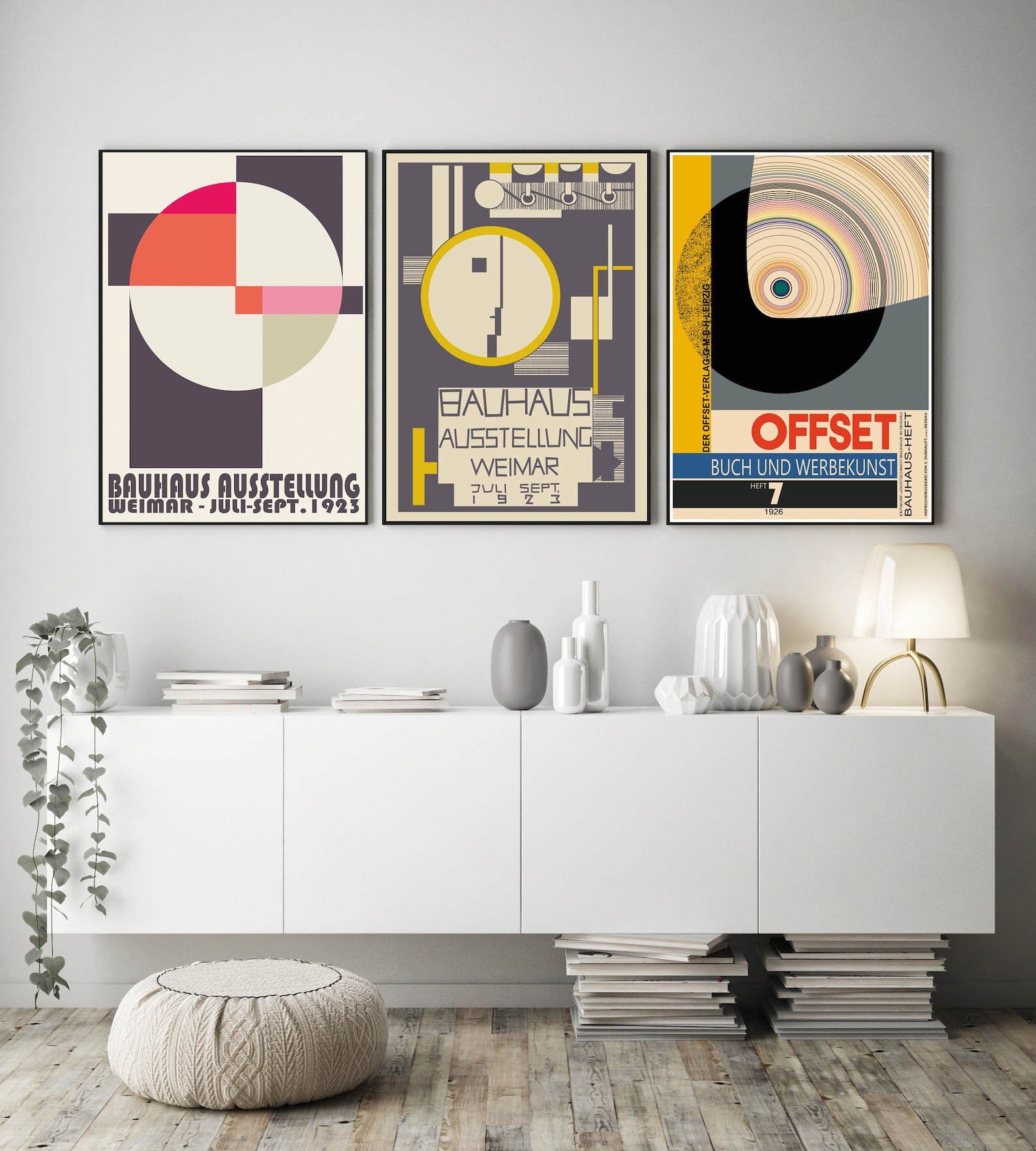 Bauhaus Design School Posters 3 Rare German Abstract Prints | Etsy