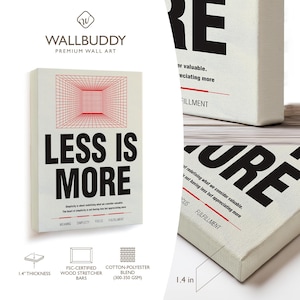 Less is More Typography Poster: Minimalist Home & Office Art - Etsy