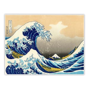 The Great Wave off Kanagawa by Hokusai Great Wave Art Poster Print ...