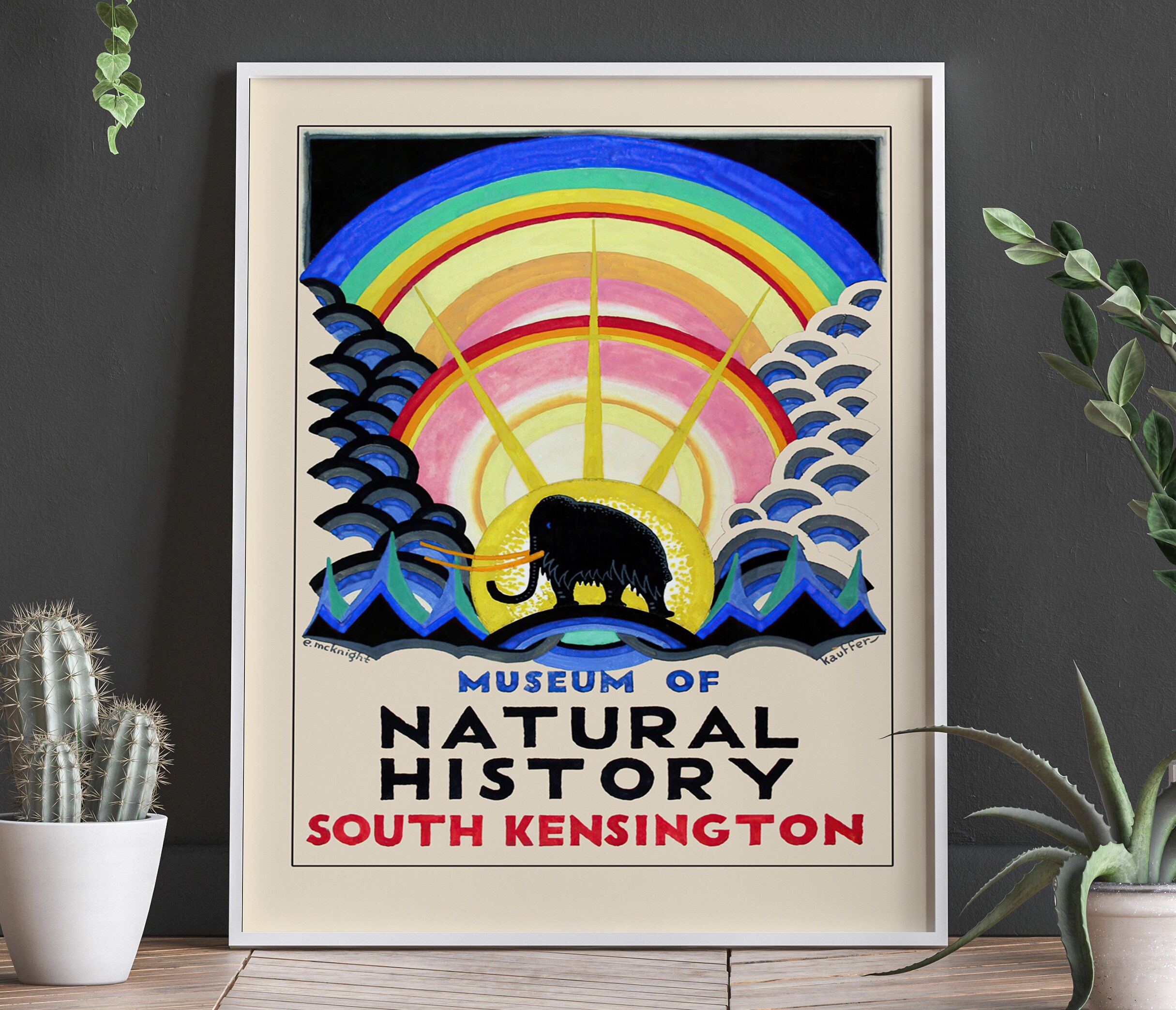Vintage London Poster For The Underground Kensington Natural History Museum vintage-london-poster-for-the-underground-kensington-natural-history-museum