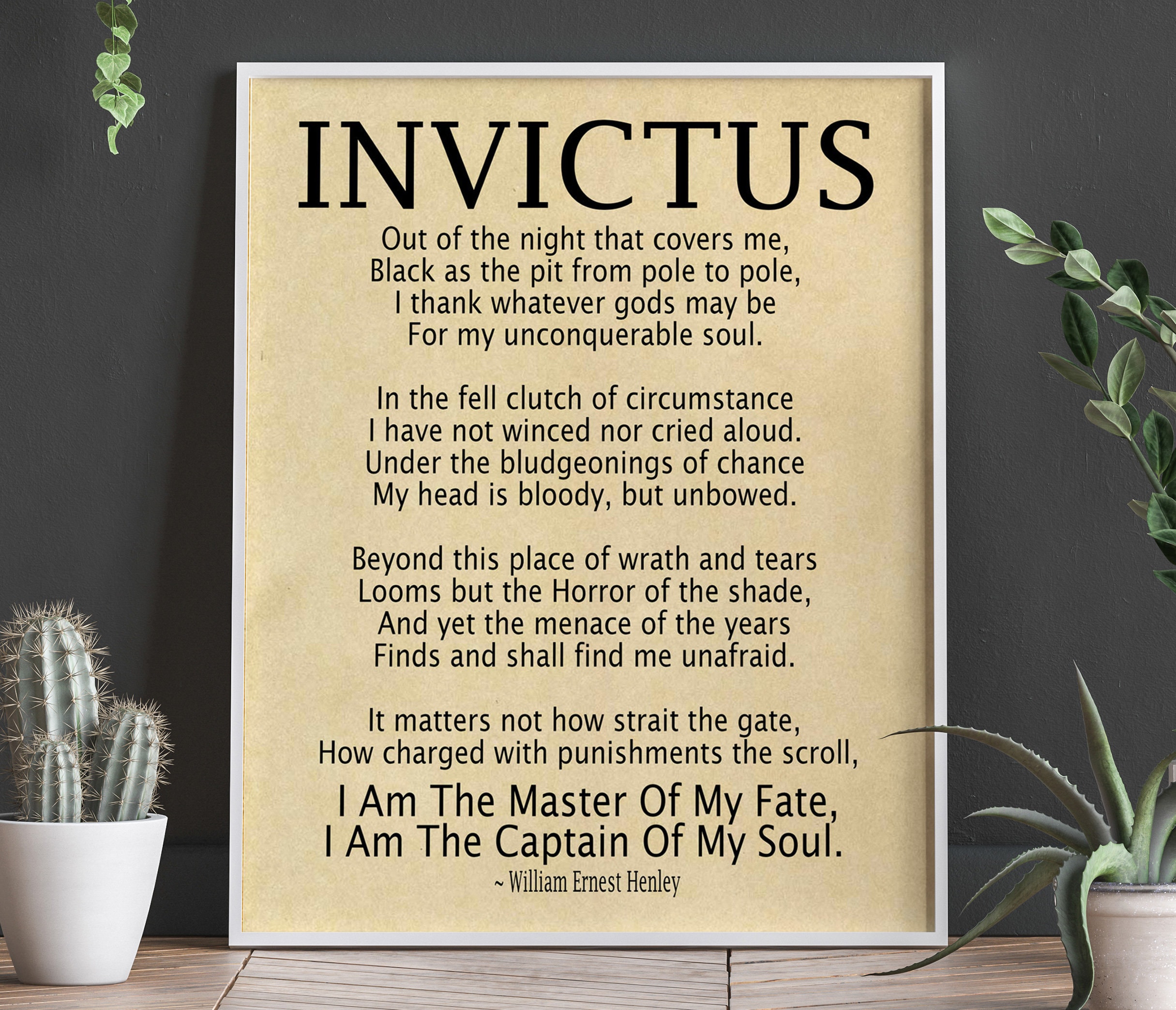 Invictus Poem Printable