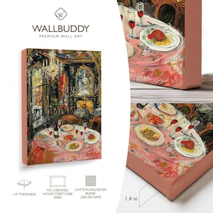 Fine Dining Artwork Wall Decor - Dining Setting Print Opulent ...