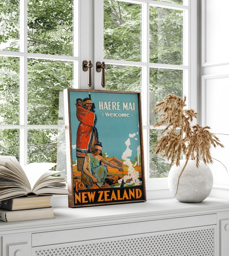 New Zealand Travel Poster New Zealand Travel Print - Etsy