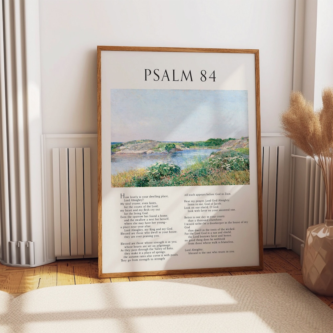 Psalm 84 Bible Verse Wall Art Poster - Aesthetic Sanctuary Decorative ...