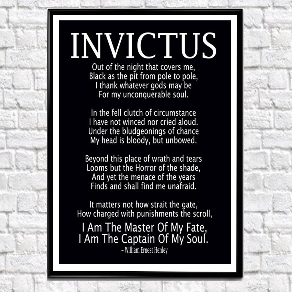 Invictus Poem Invictus Print Art Print by William Ernest | Etsy