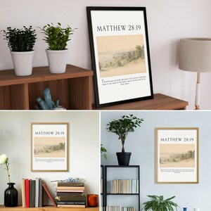 Matthew 28:19-20 Bible Verse Wall Art - Modern Christian Church Wall ...