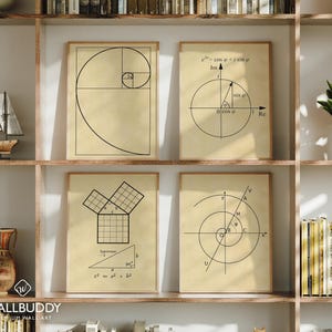 Fibonacci Formula Math Art Print Set: Educational Posters, Classroom ...