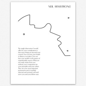 Neil Armstrong Quote Poster 'principles and Values Cannot Easily Stolen ...