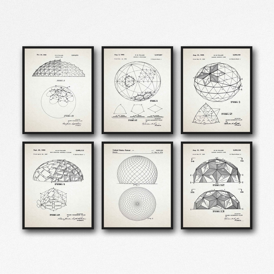 Engineering Prints Geodesic Dome Structures Engineering Wall Art - Etsy