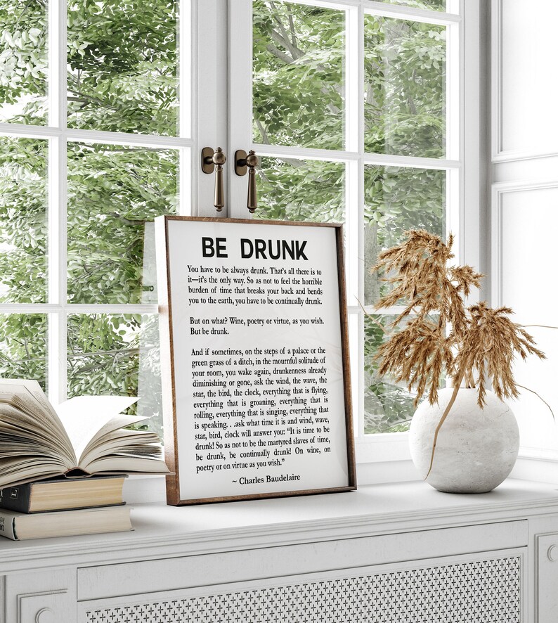 Be Drunk Poem Motivating Poem Inspiring Poem Inspirational - Etsy