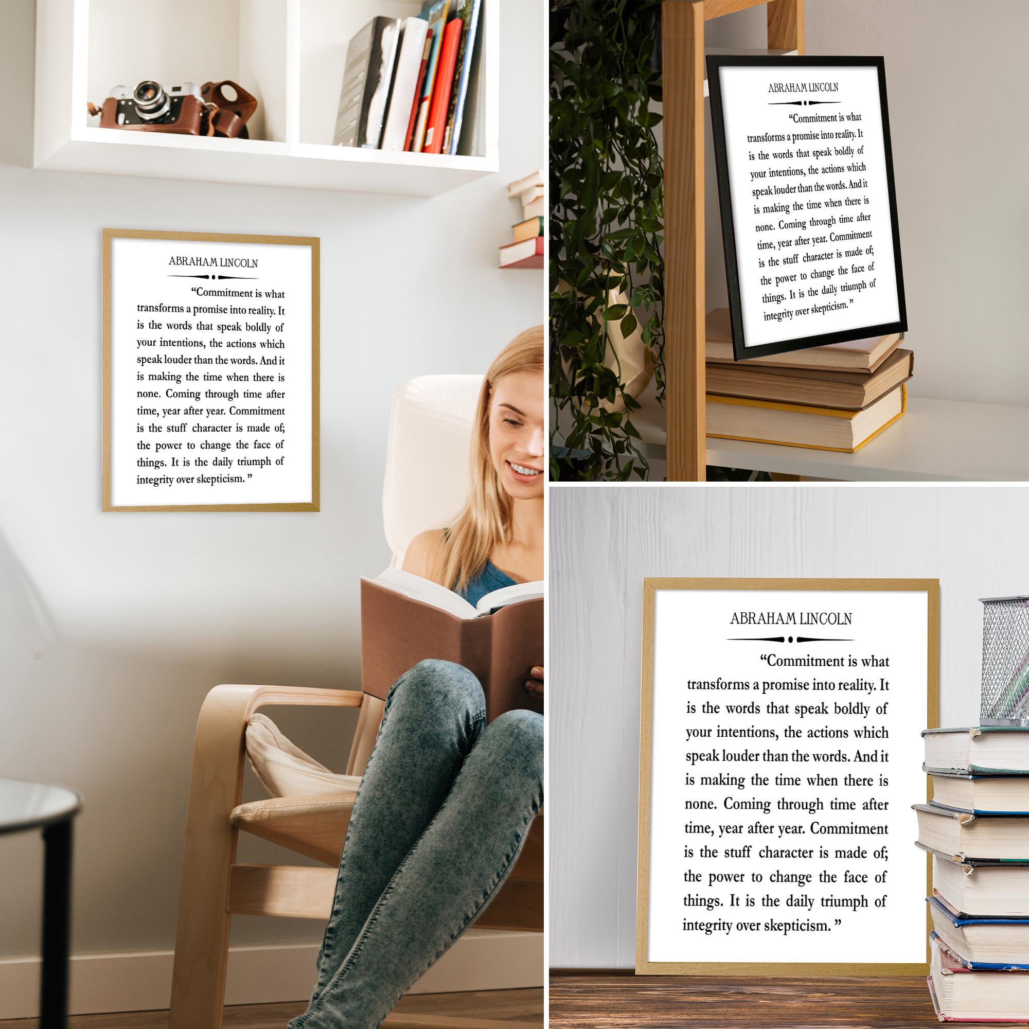 Abraham Lincoln Quote Poster: Commitment Business Print - Etsy