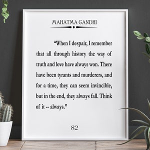 Mahatma Gandhi Quote Gandhi Poster Gandhi Quotation Inspiring Quote ...