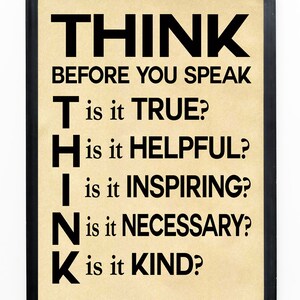 Classroom Poster Think Poster Educational Poster Classroom Print School ...