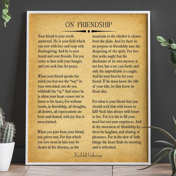 Poem for Friend - Etsy