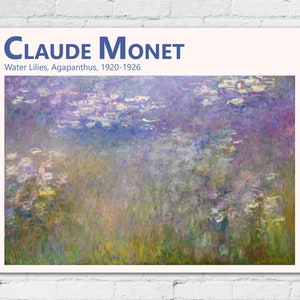 Claude Monet Water Lilies Painting Classic Oil Painting Captivating ...