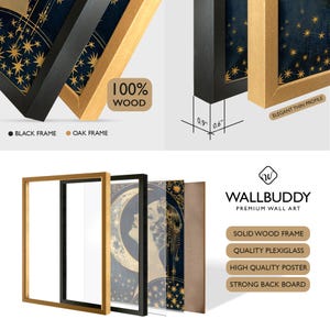 Lady and Moon Poster - Moonlight Sonata Art Deco - Gatsby Night Sky ...