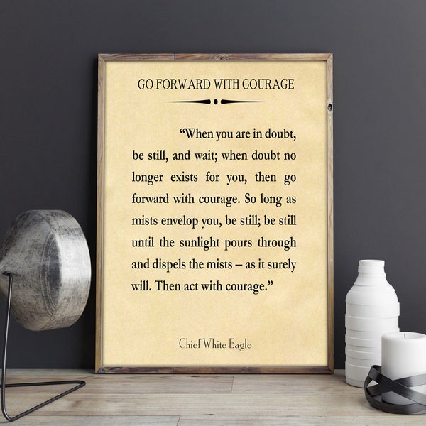 Courage Poster - Etsy