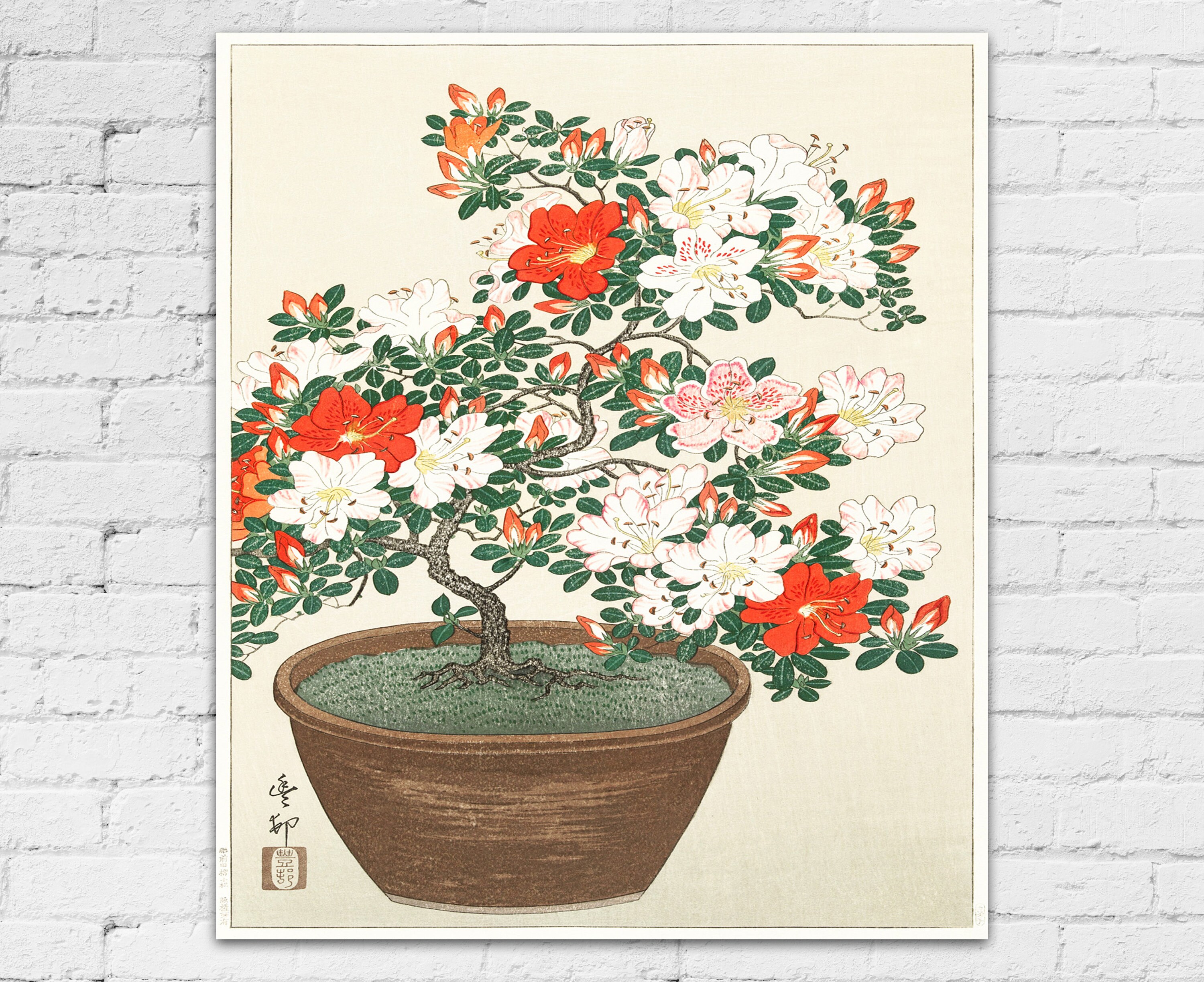 Flower Pot Print Woodblock Drawing Woodblock Print Woodblock - Etsy UK